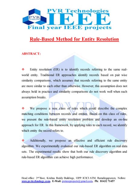 Rule Based Method For Entity Resolution Pdf 5848