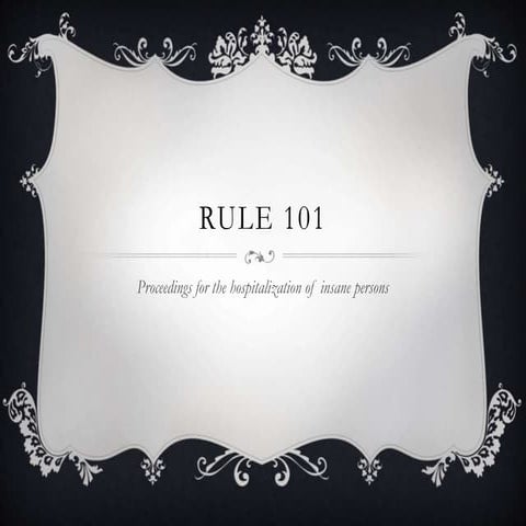 Rule 101 | PPTX