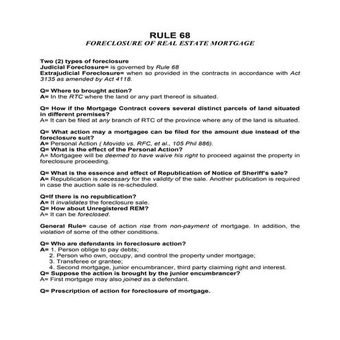 Remedial Law Rule 68 69 | PDF