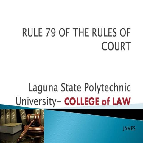 Rule 79 | PPT
