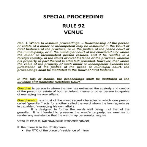 Rule 92 discussion with original and digested | DOC