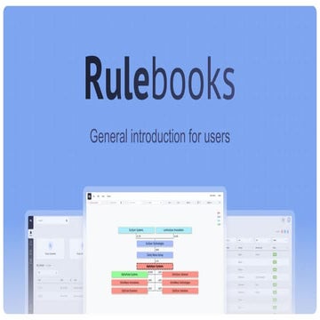 A brief introduction of the Rulebooks platform | PDF