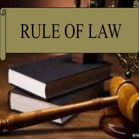 Rule of law: Political Science | PPTX