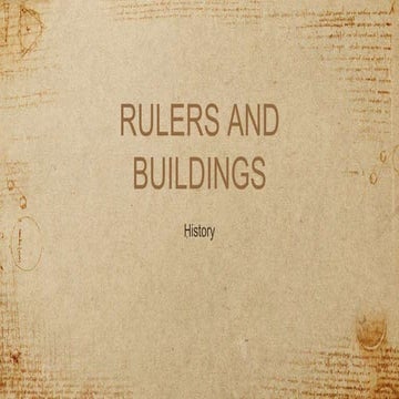 Rulers and buildings | PPTX