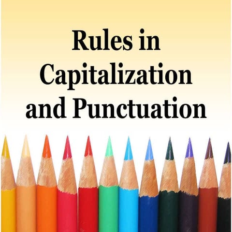Capitalization and punctuation rules | PDF