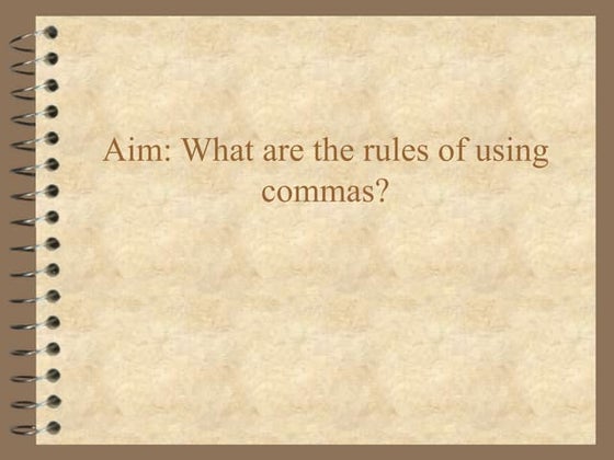 Grammar - Comma Use | PDF