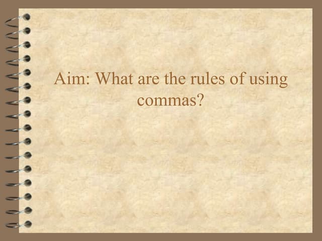 Grammar - Comma Use | PDF