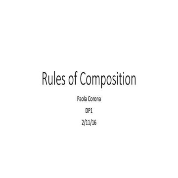 Rules of composition | PPTX
