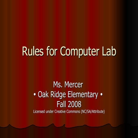 Computer lab rules | PPT
