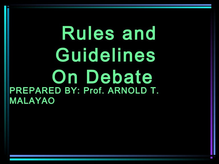 Rules And Guidelines On Debate Competition rules-and-guidelines-on-debate-competition
