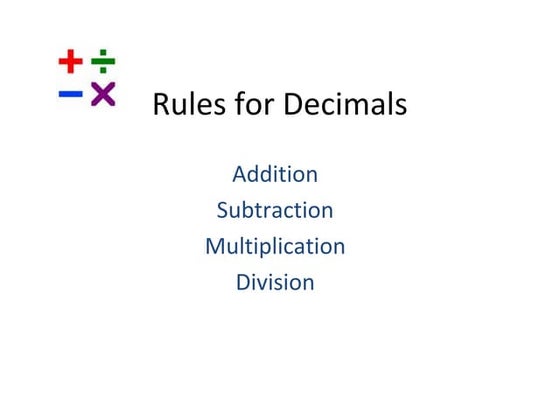 Division of decimals | PPT