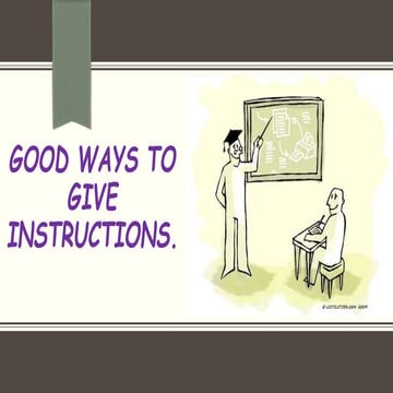 Rules for instruction giving | PPT