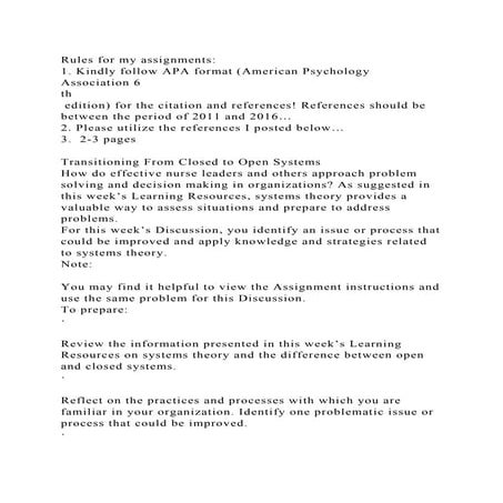 Rules for my assignments1. Kindly follow APA format (American Psy.docx ...