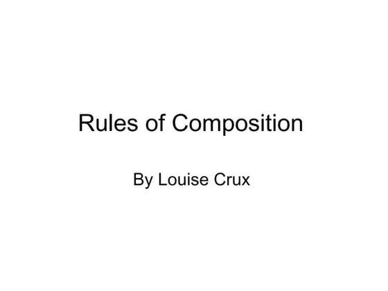 Composition Rules Pptx Musicals Genres