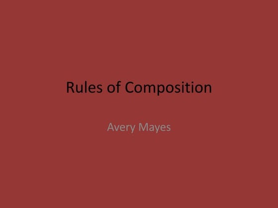 Photography Composition | PPT