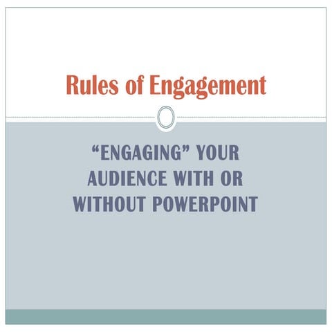 Rules Of Engagement Linked In | PPTX