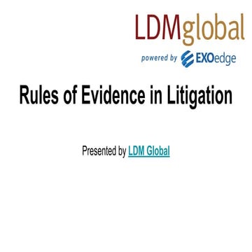 Rules of Evidence in Litigation.pddddddf | PDF