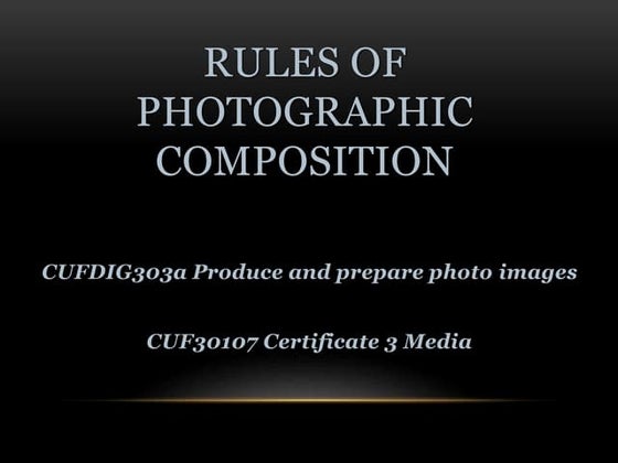 Photographic Composition | PPT