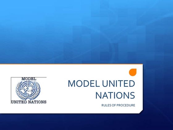 Intro to Model United Nations | PPTX