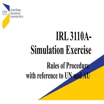 I.I.M.U.N. Rules of Procedure for the students | PDF