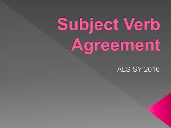 S V Agreement.Ppt