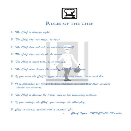 Rules of the chef | PDF
