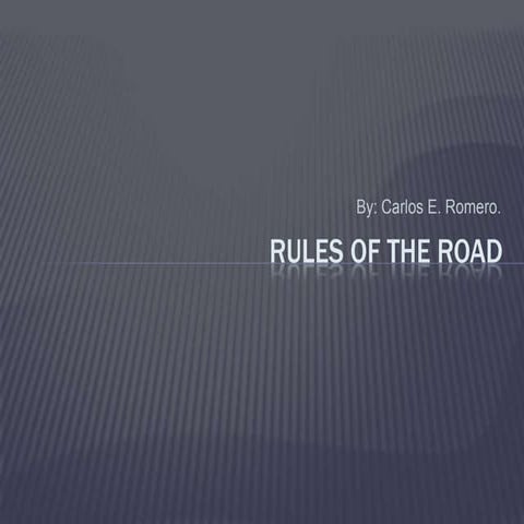 Rules of the road | PPT