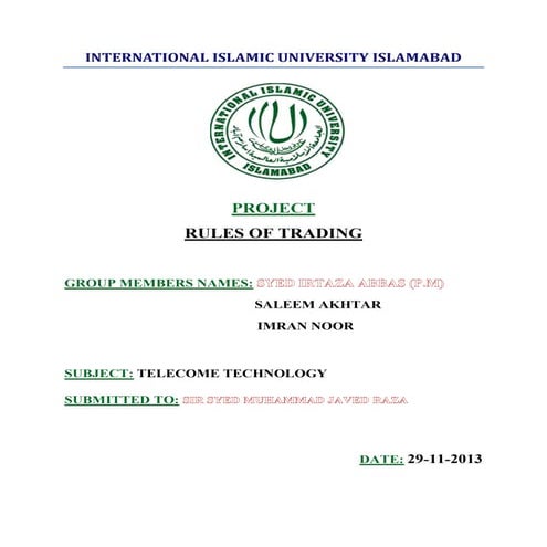 Rules of trading | PDF