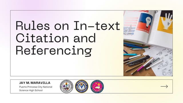 Quoting, Paraphrasing and Summarizing | PPTX