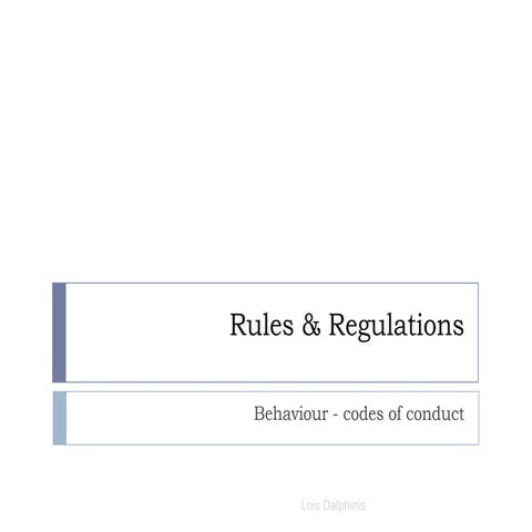 Rules & Regulations | PPTX