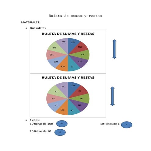 2º A B: Ruleta de sumas y restas | DOCX