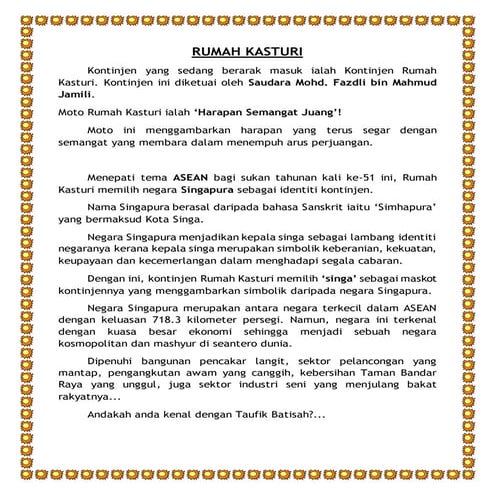 teks asean rumah sukan | DOCX