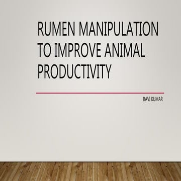 Rumen manipulation | PPTX