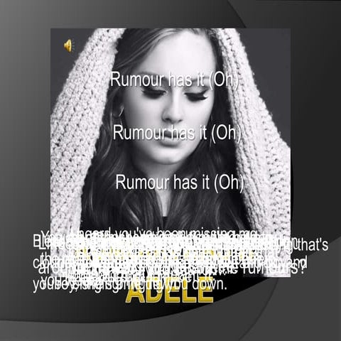 Rumor has it-Adele (Lyrics on screen) | PPT