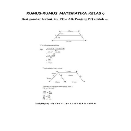 Rumus Matematika | PDF