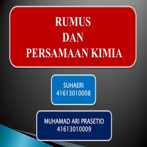 Rumus dan persamaan kimia | PPTX