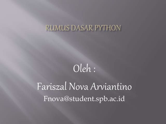 02.14. Luas Segitiga Menggunakan Bahasa Pemrograman Python | PDF