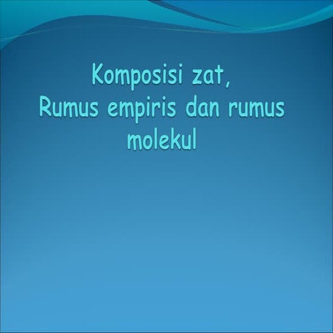 Rumus empiris dan rumus molekul ok | PPT