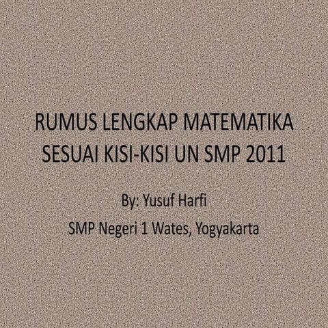 Rumus lengkap matematika | PPTX