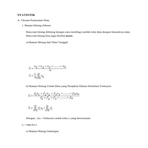 Rumus statistik | DOCX