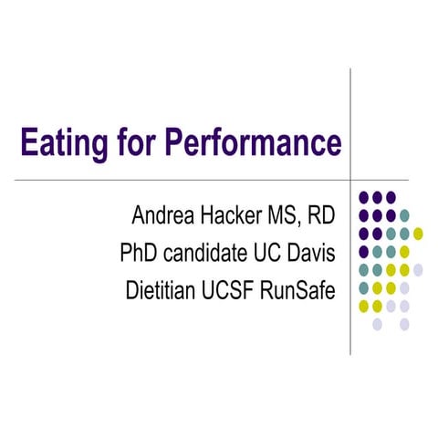 Nutrition and performance | PPTX