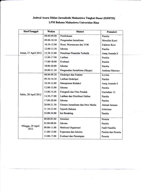 Time schedule | PPT