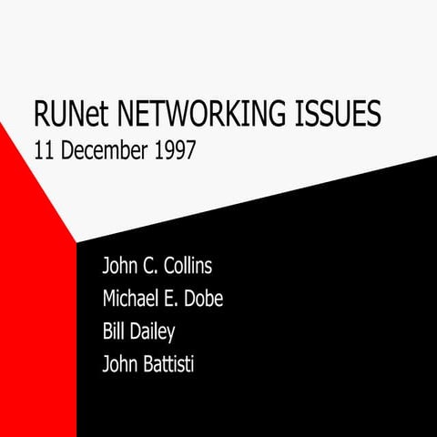 Rutgers - RUNet Networking Issues | PPT