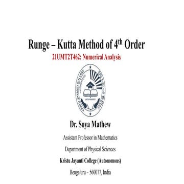 Runge - Kutta Method of fourth order.pptx | Physics | Science
