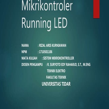 Runnning LED program bascom avr | PPTX