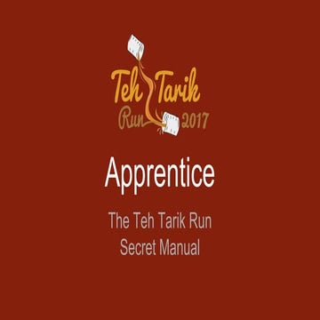 Teh Tarik Run The Secret Manual Apprentice Guide | PDF