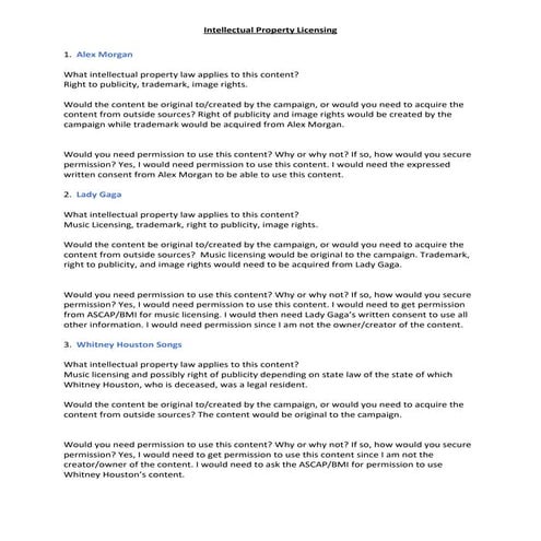 Intellectual Property Licensing Examples | PDF