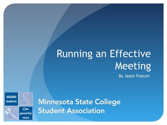 Running an Effective Meeting | PDF
