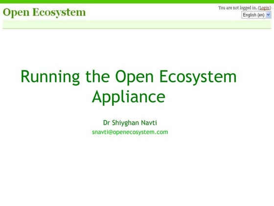 Installing Open Ecosystem Cron | PPT