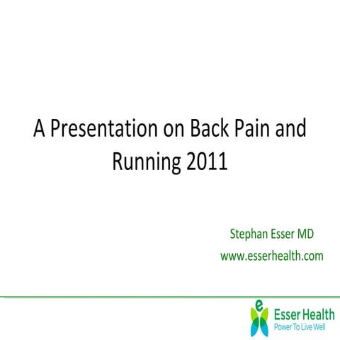 Running and back pain 2011 | PPT | Running and Jogging | Fitness and ...